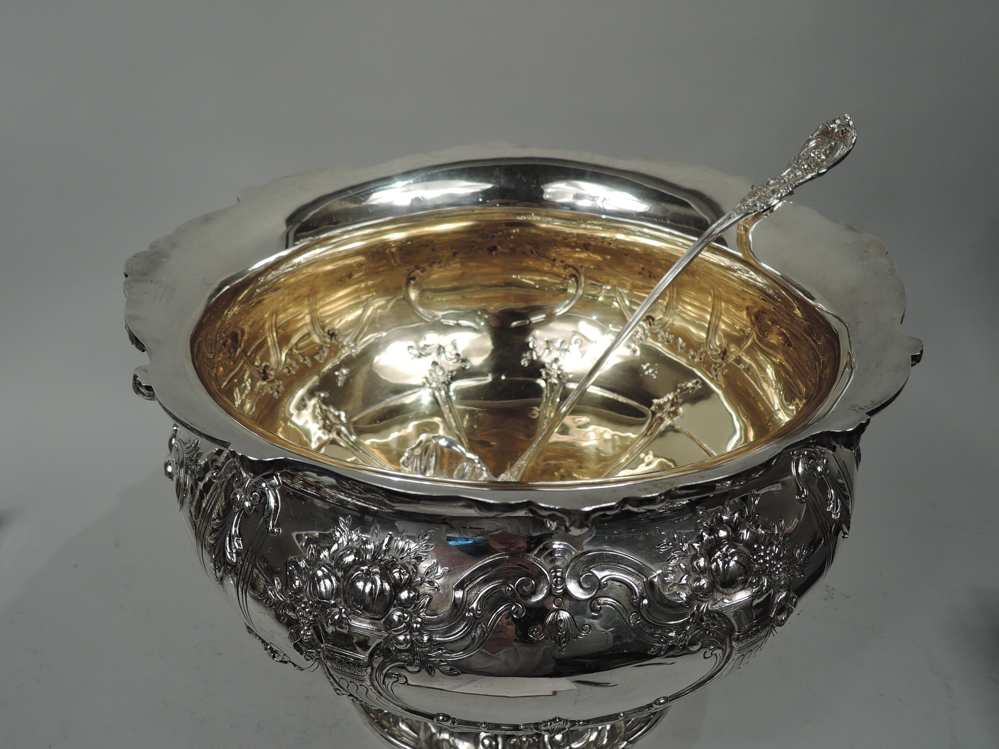 Rare Reed and Barton Francis I Sterling Silver Punchbowl with Ladle For ...