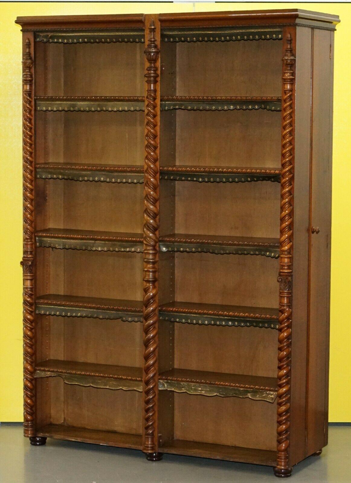 Rare Regency Library Bookcase with Hidden Build in Coat Cupboards ...