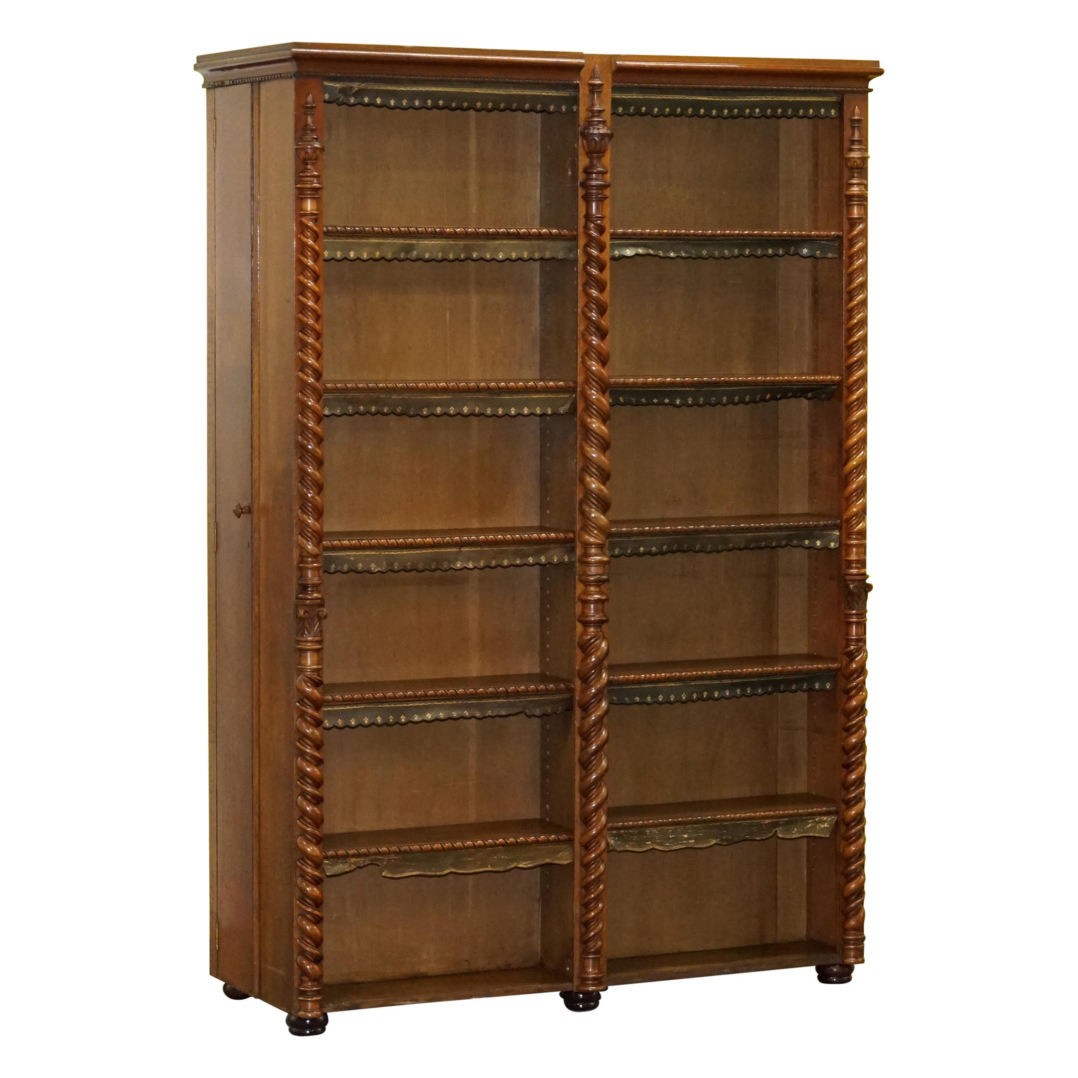 Rare Regency Library Bookcase with Hidden Build in Coat Cupboards ...
