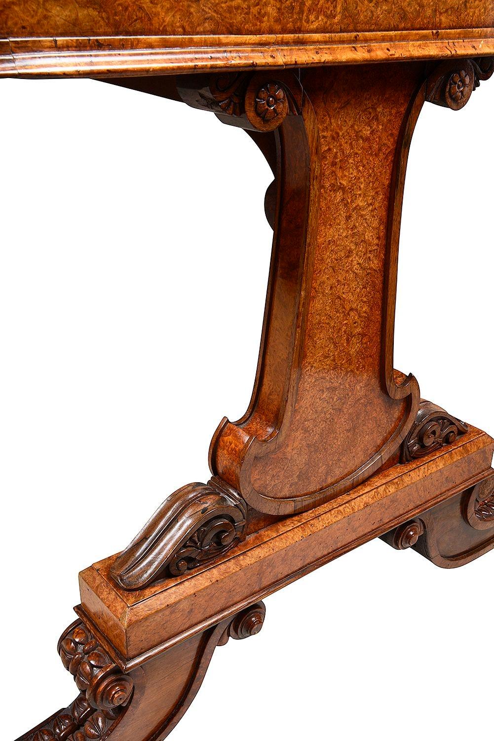 Rare Regency period Amboyna inlaid Library table, circa 1820. For Sale ...