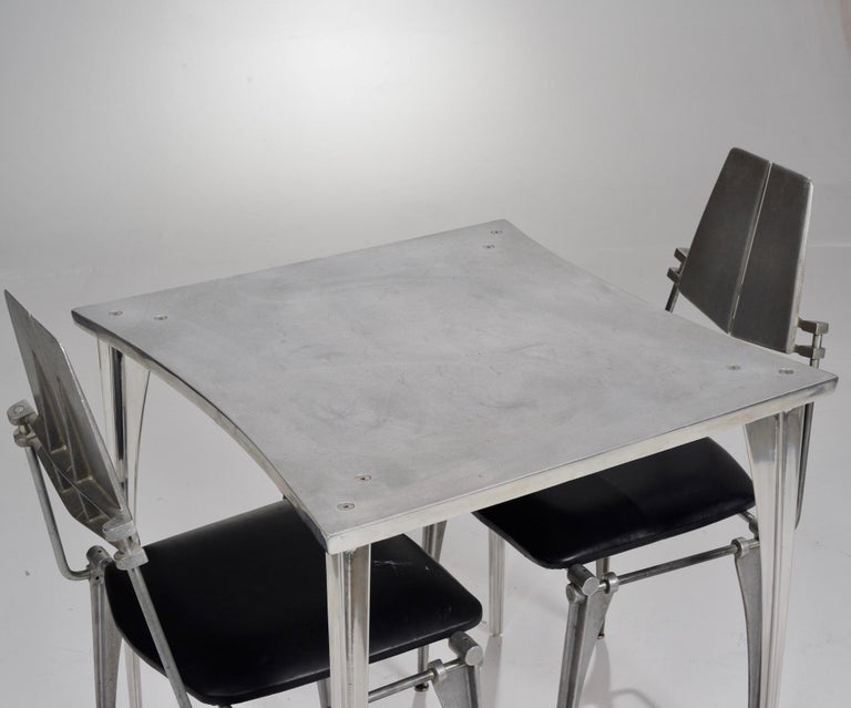 Rare Robert Josten Hand Cast Aluminium Table For Sale at 1stDibs