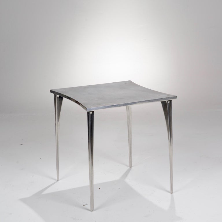 Rare Robert Josten Hand Cast Aluminium Table For Sale at 1stDibs