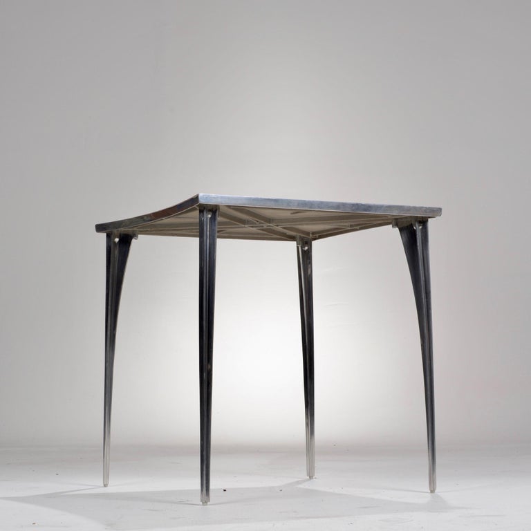 Rare Robert Josten Hand Cast Aluminium Table For Sale at 1stDibs