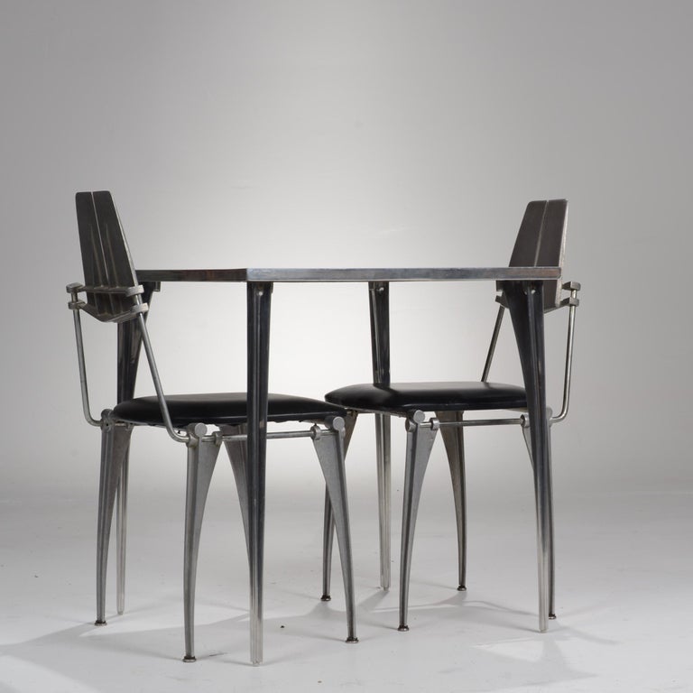 Rare Robert Josten Hand Cast Aluminium Table For Sale at 1stDibs
