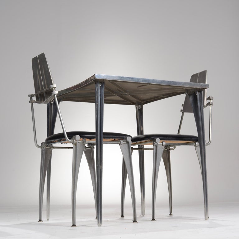 Rare Robert Josten Hand Cast Aluminium Table For Sale at 1stDibs