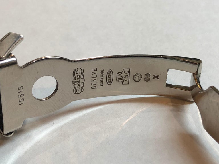 Rare Rolex Daytona 16519 18 Karat White Gold with Sodalite Diamond Dial ...