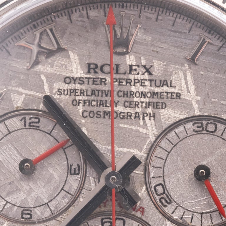 Rare Rolex Daytona Meteorite Face 18K Chronograph Watch For Sale at 1stDibs