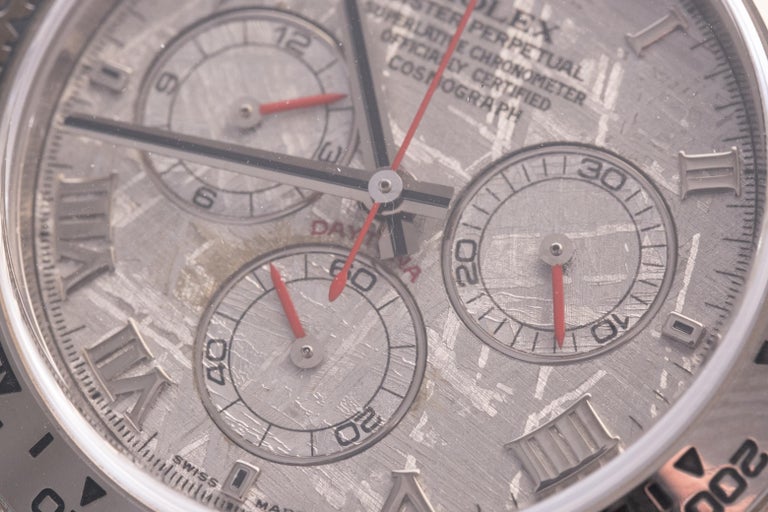 Rare Rolex Daytona Meteorite Face 18K Chronograph Watch For Sale at 1stDibs