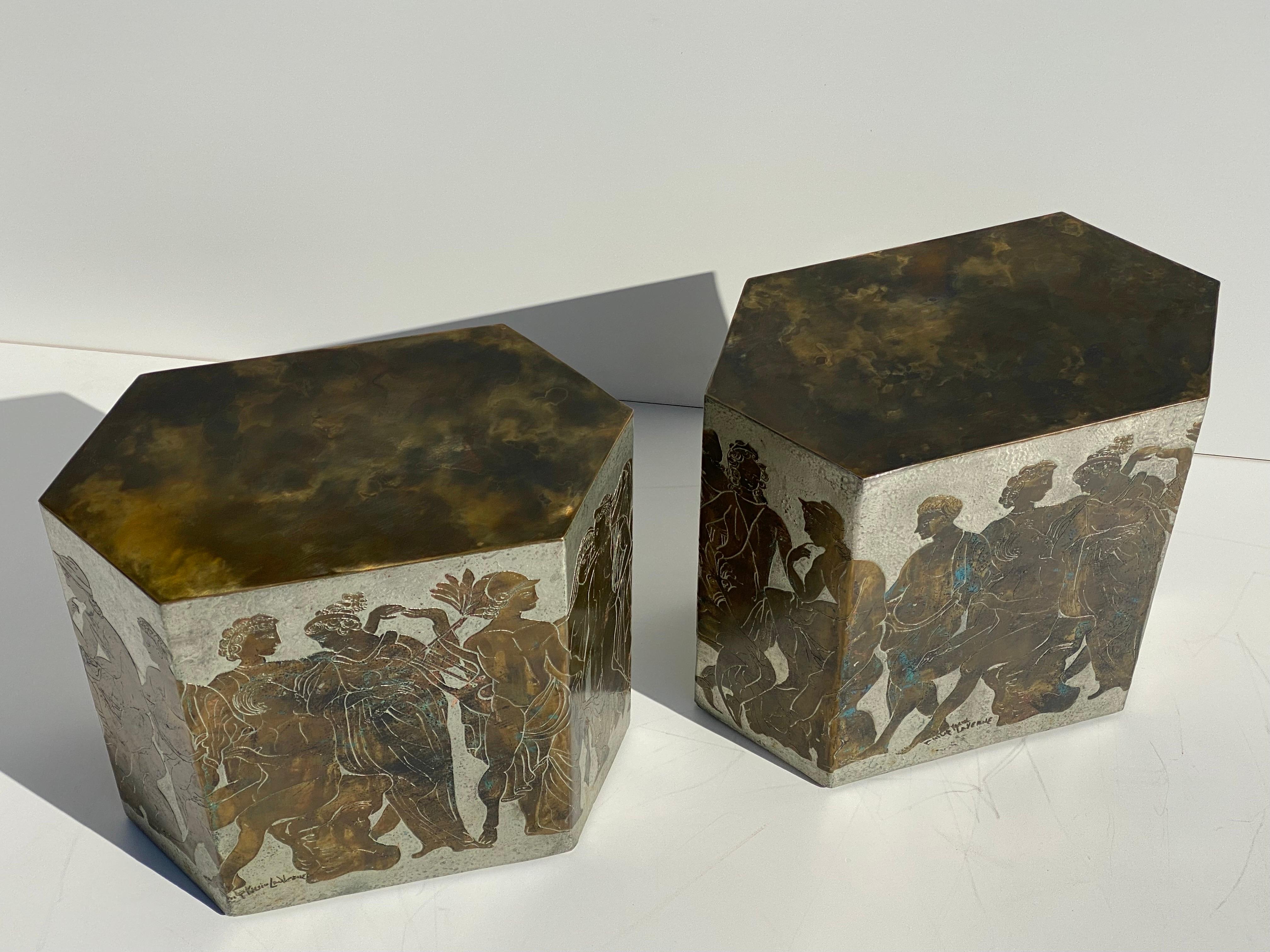 Rare “Romanesque” Side Tables by LaVerne at 1stDibs