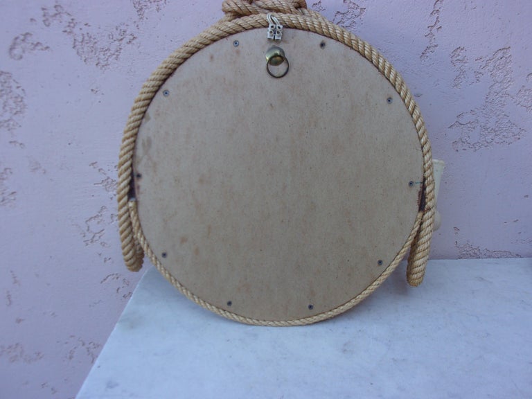 Rare Rope Mirror Sconce Adrien Audoux and Frida Minet, circa 1960 For ...