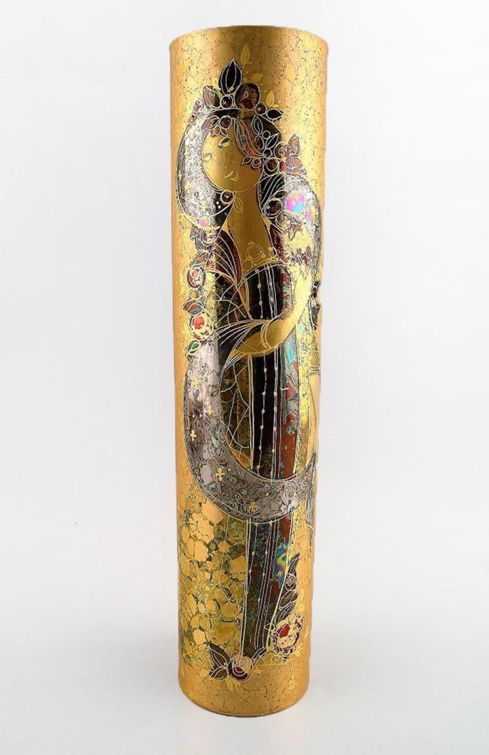 Rare Rosenthal Studio Hand Painted Gilded Platter by Bjorn Wiinblad ...
