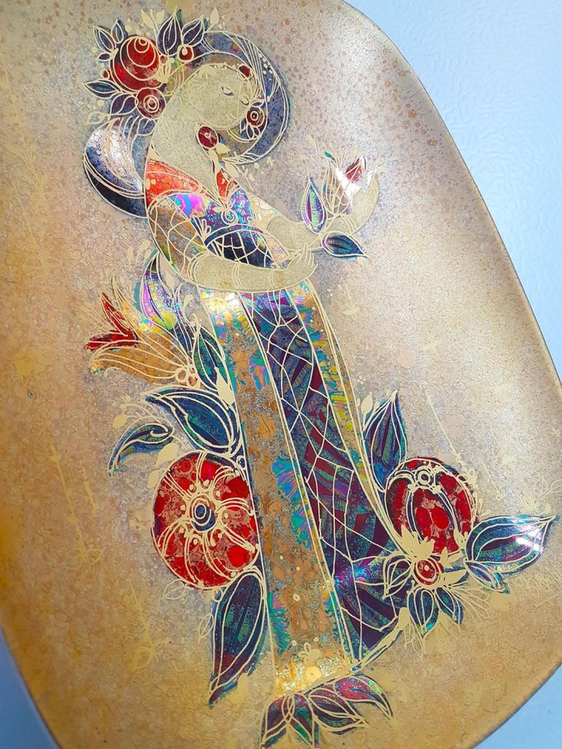 Rare Rosenthal Studio Hand Painted Gilded Platter by Bjorn Wiinblad ...