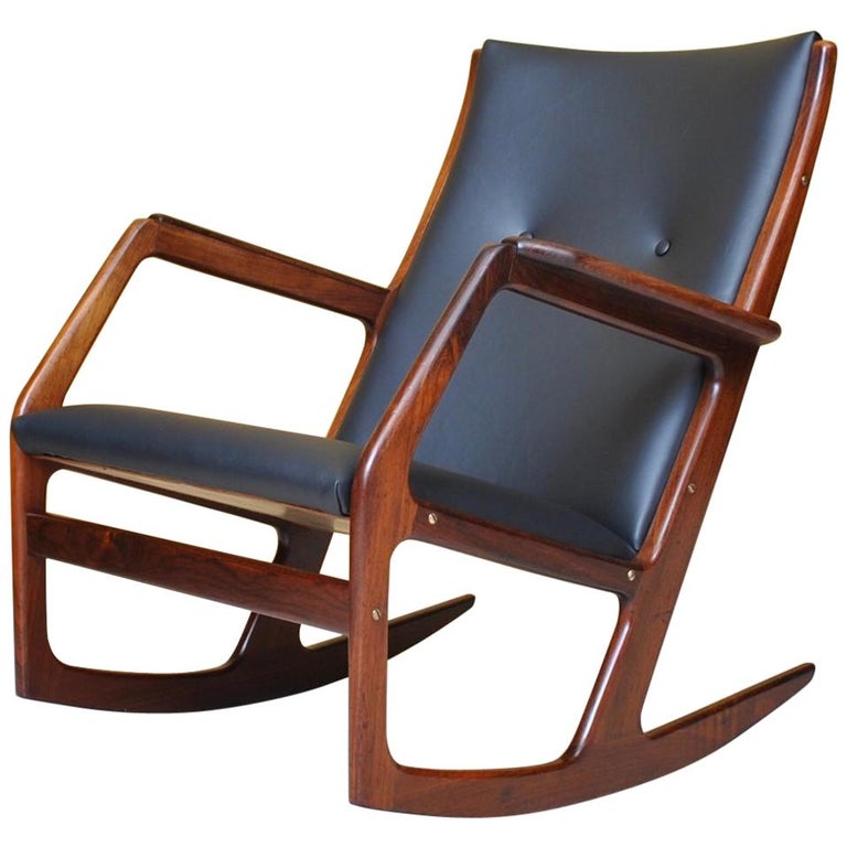 Rosewood Rocking Chair by Søren Georg Jensen at 1stDibs