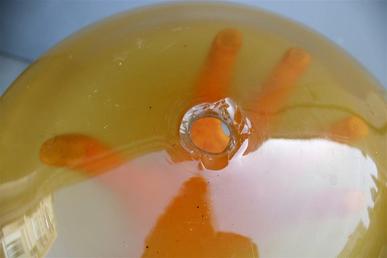 Rare Round Amber Murano Italian Chandelier Fratelli Toso 1930 Original ...