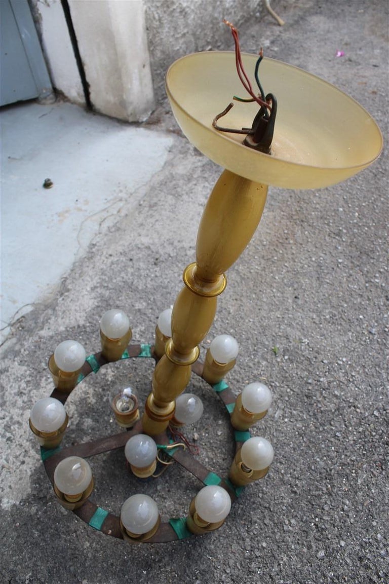 Rare Round Amber Murano Italian Chandelier Fratelli Toso 1930 Original ...