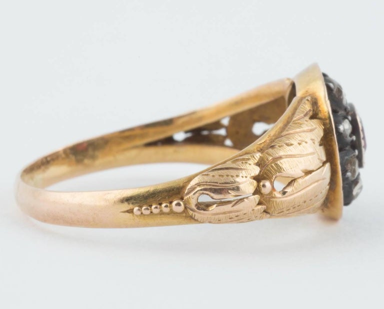 Rare Russian Diamond Gold Men’s Ring, circa 1870 at 1stDibs