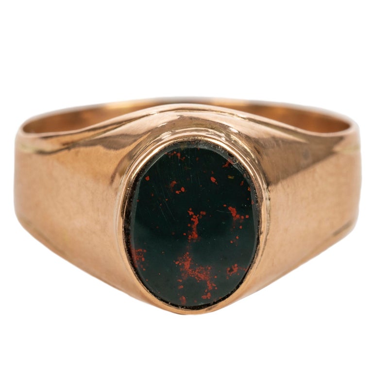 Russian Imperial-era Gold Bloodstone Signet Ring, circa 1900 at 1stDibs ...