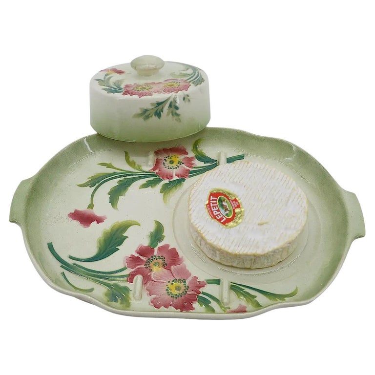Rare Saint-Clement French Art Nouveau Ceramic Camembert Cheese Dish For ...
