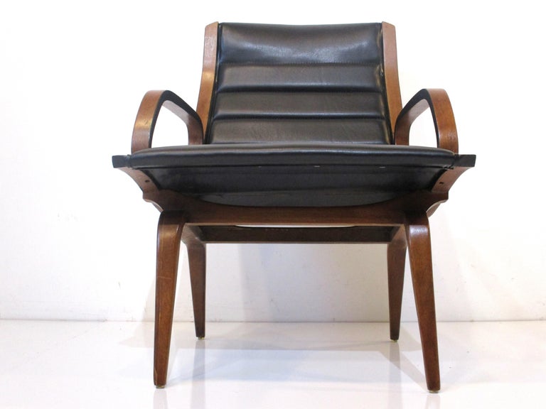 Rare Sculptural Arm / Lounge Chair by Norman Chener for Plycraft For ...