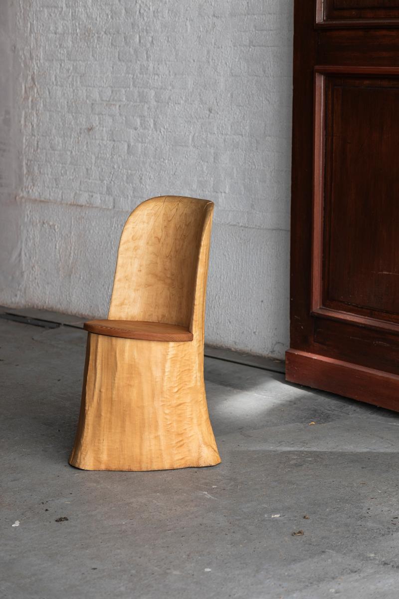 Rare Sculptural Pine Log Chair, Swedish Design, 20th Century For Sale ...