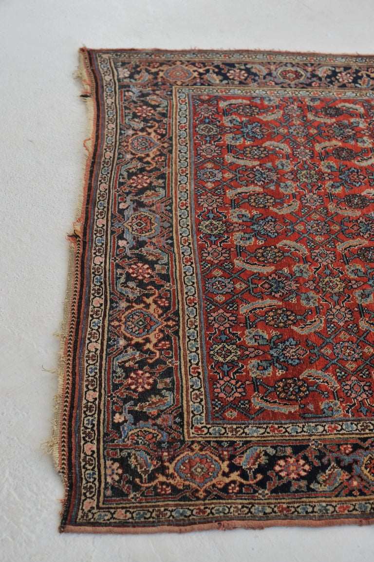 Rare Sensational Antique Rug with Iconic Herati Pattern, C. 1920's For ...