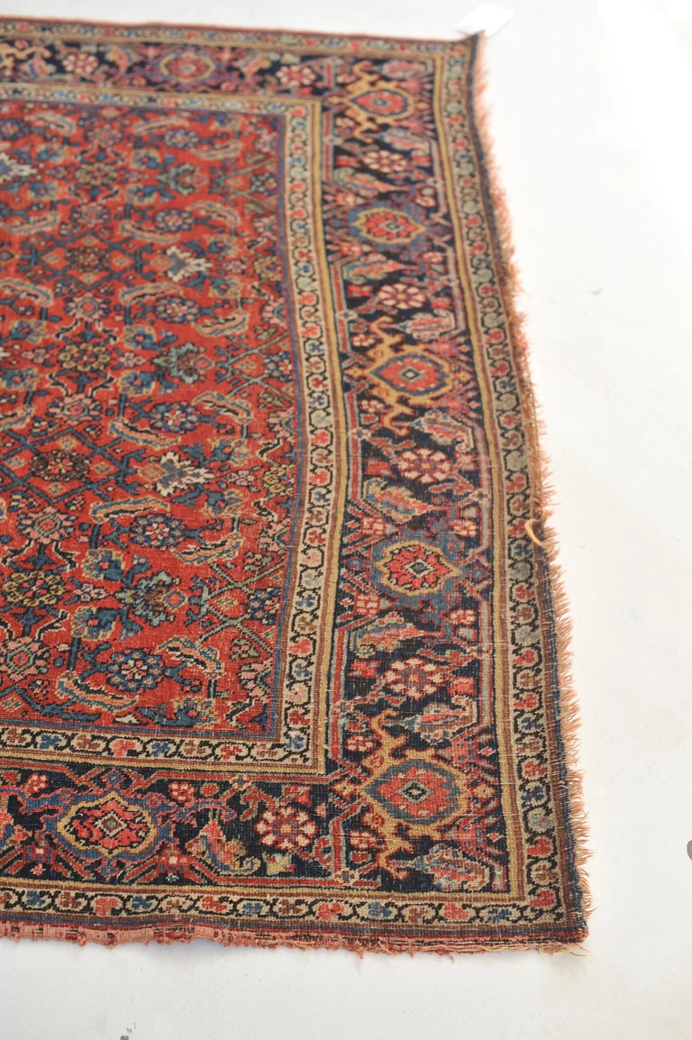 Rare Sensational Antique Rug with Iconic Herati Pattern, C. 1920's For ...