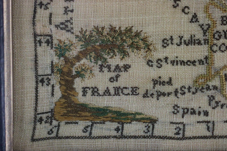 Rare Set of 3 Map Samplers by A Charles. Italy, Spain and France For ...