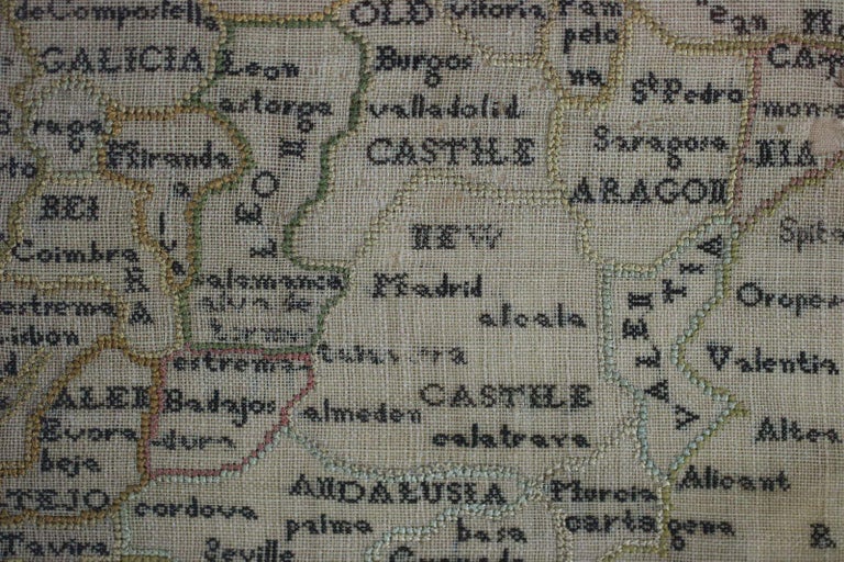 Rare Set of 3 Map Samplers by A Charles. Italy, Spain and France For ...