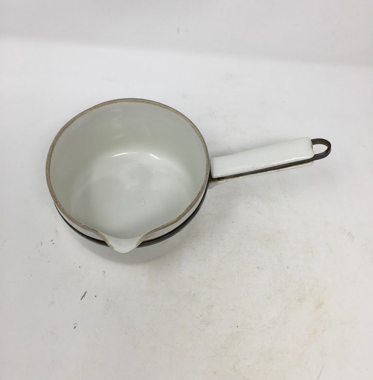 Rare Set of 3 Stamped Aluminite Frugier Limoges France Pots at 1stDibs