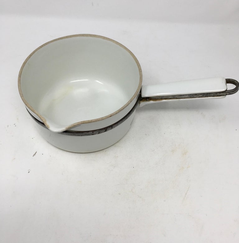 Rare Set of 3 Stamped Aluminite Frugier Limoges France Pots at 1stDibs