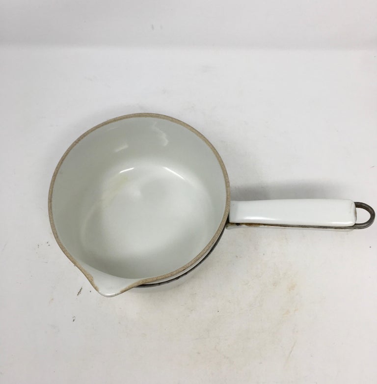 Rare Set of 3 Stamped Aluminite Frugier Limoges France Pots at 1stDibs