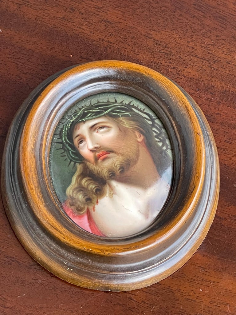 Rare Set of 4 Antique Miniature Saint Paintings, 3 in Brass Gothic ...