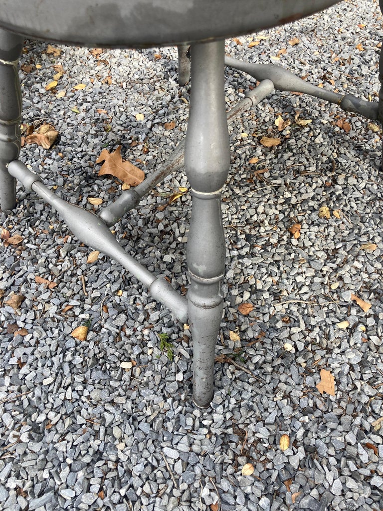 Rare Set of 6 Metal Windsor Chairs For Sale at 1stDibs