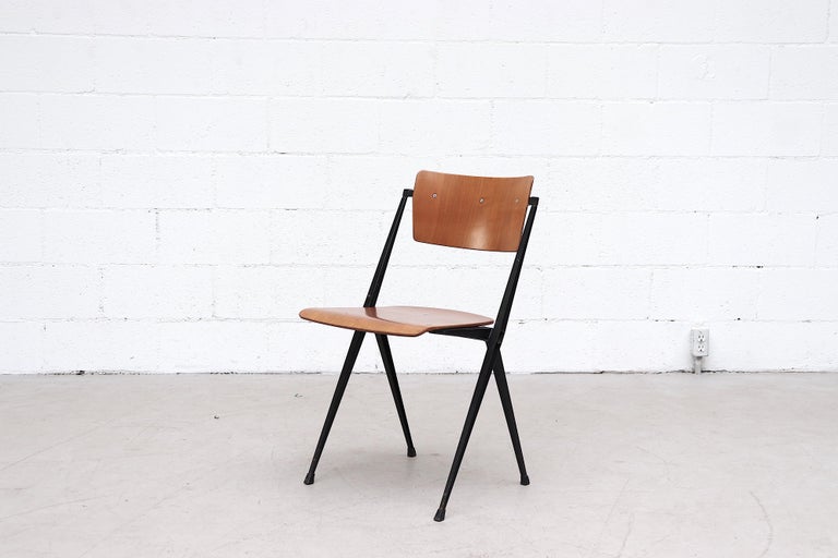 Rare Set of 6 Wim Rietveld Pyramid Stacking Chairs at 1stDibs