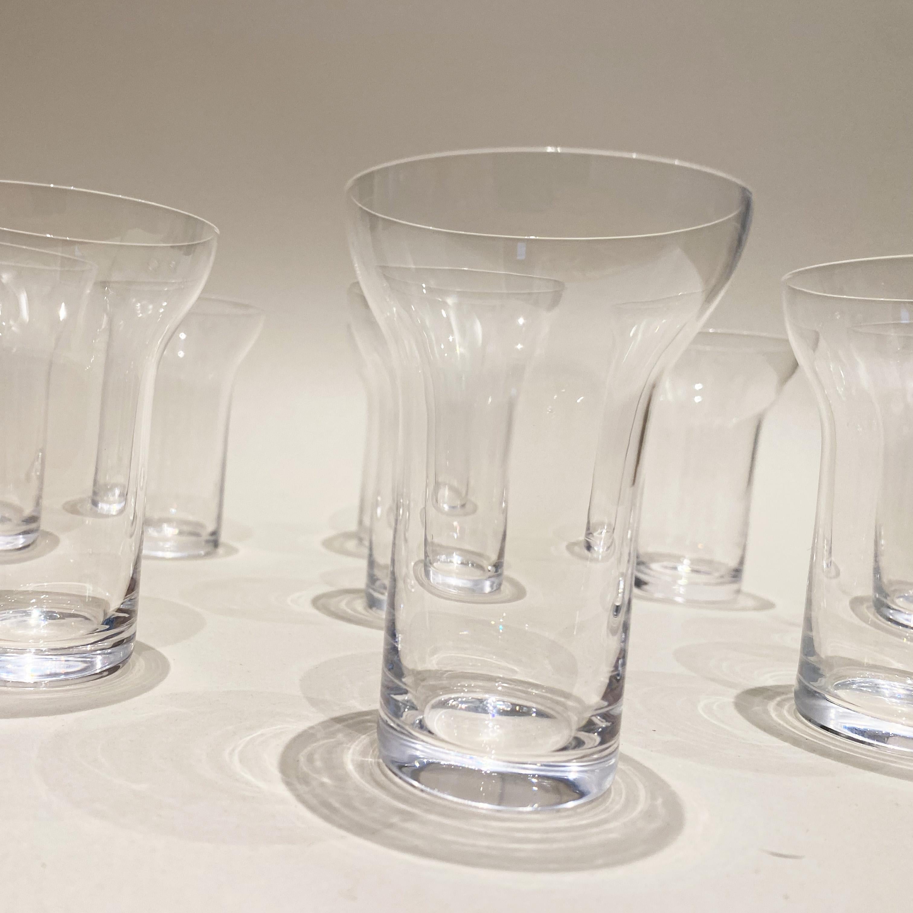 Rare set of 9 Bulles glasses by Roger Tallon for Daum, from the 3T ...