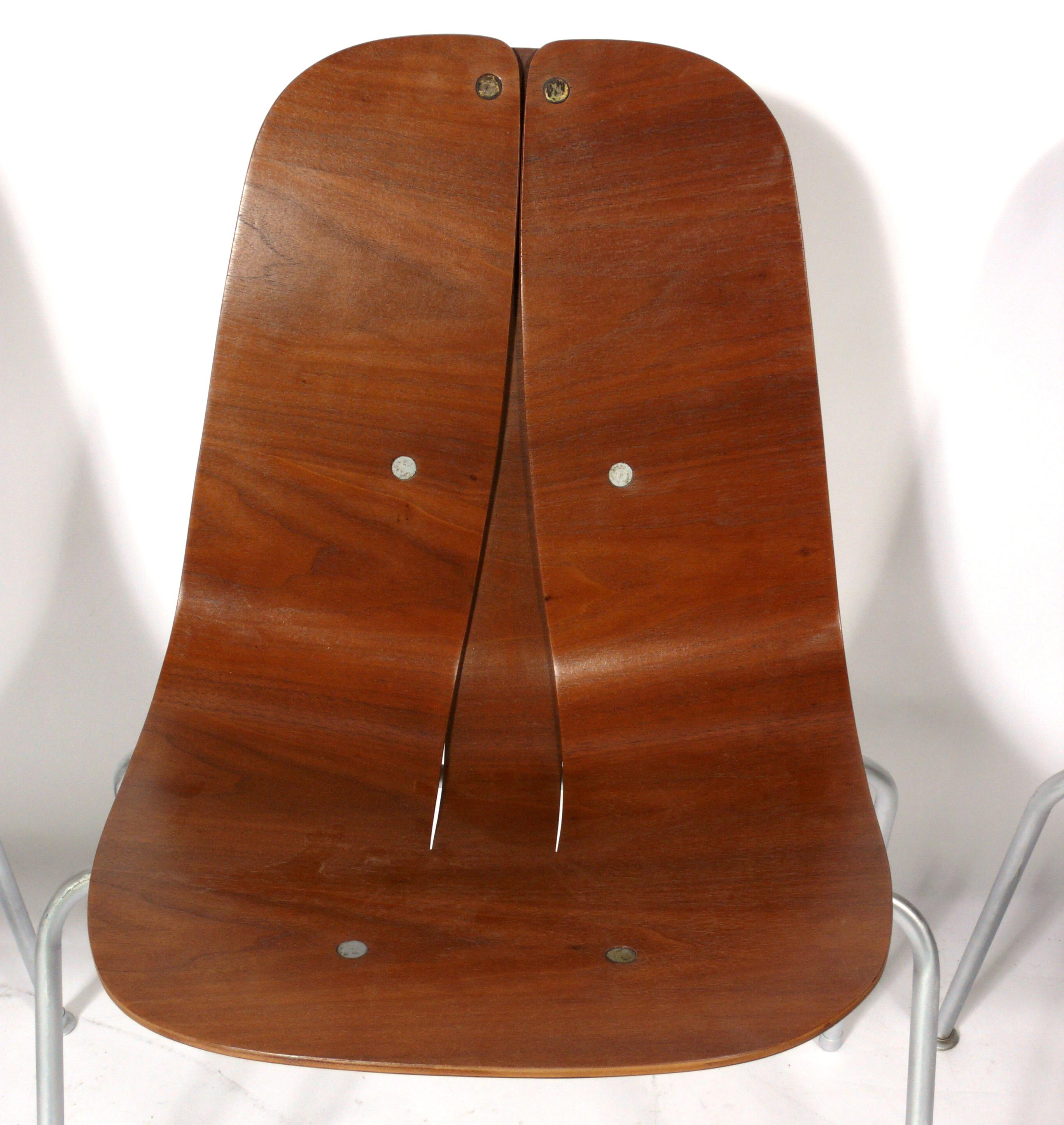 Rare Set of Bentwood Dining Chairs by Iver Bertelsen for Steelcraft at ...