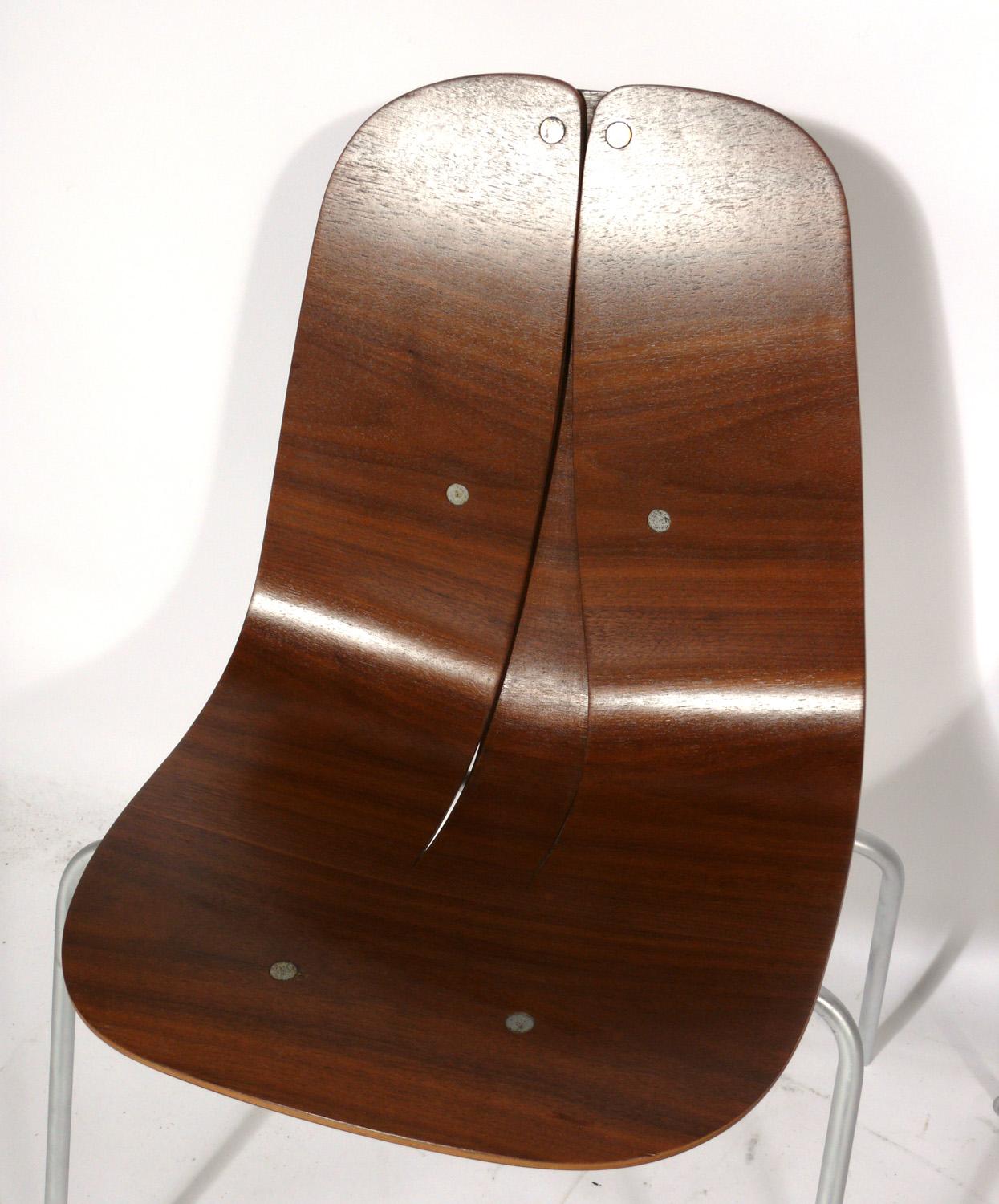 Rare Set of Bentwood Dining Chairs by Iver Bertelsen for Steelcraft at ...