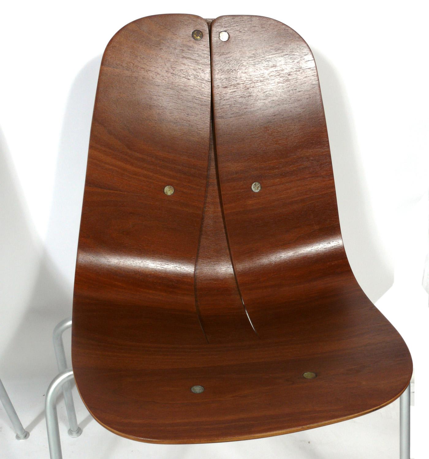 Rare Set of Bentwood Dining Chairs by Iver Bertelsen for Steelcraft at ...