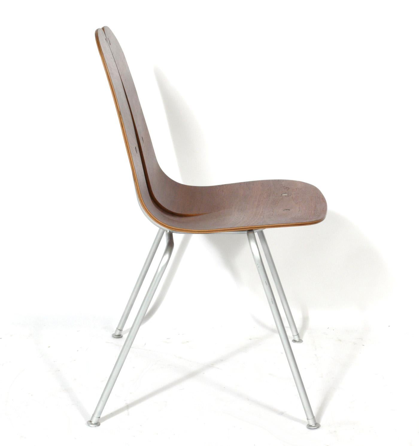 Rare Set of Bentwood Dining Chairs by Iver Bertelsen for Steelcraft at ...
