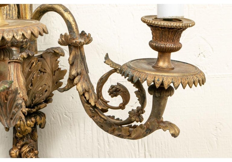 Extraordinary Set of Four Classic French Bow Bronze Sconces For Sale at ...