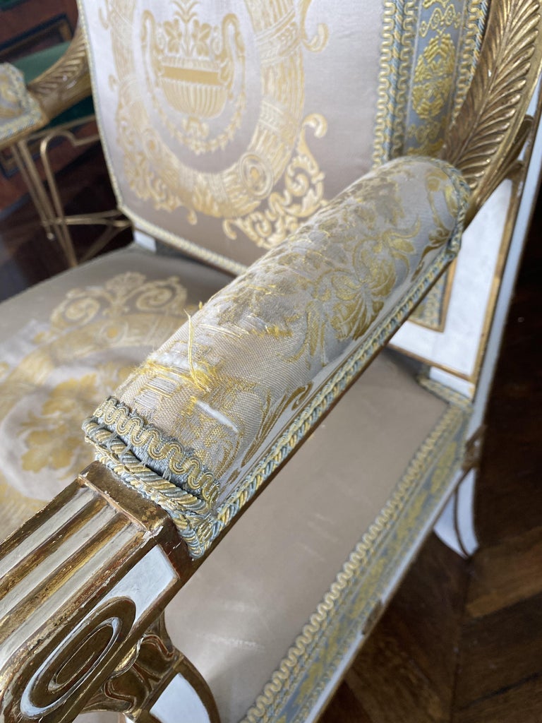 Rare Set of Jacob Frères Empire Chairs and Armchairs For Sale at 1stDibs