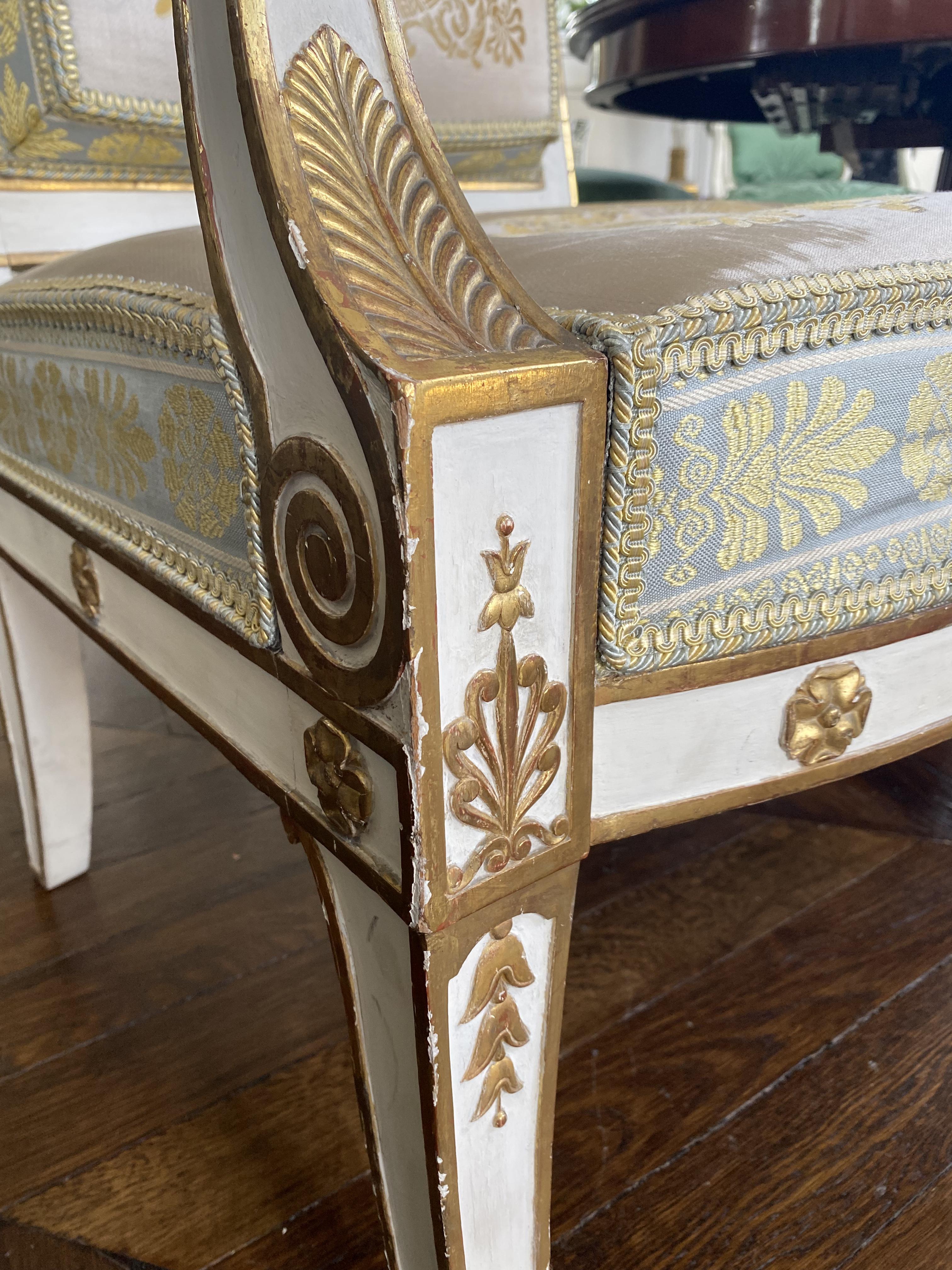 Rare Set of Jacob Frères Empire Chairs and Armchairs For Sale at 1stDibs