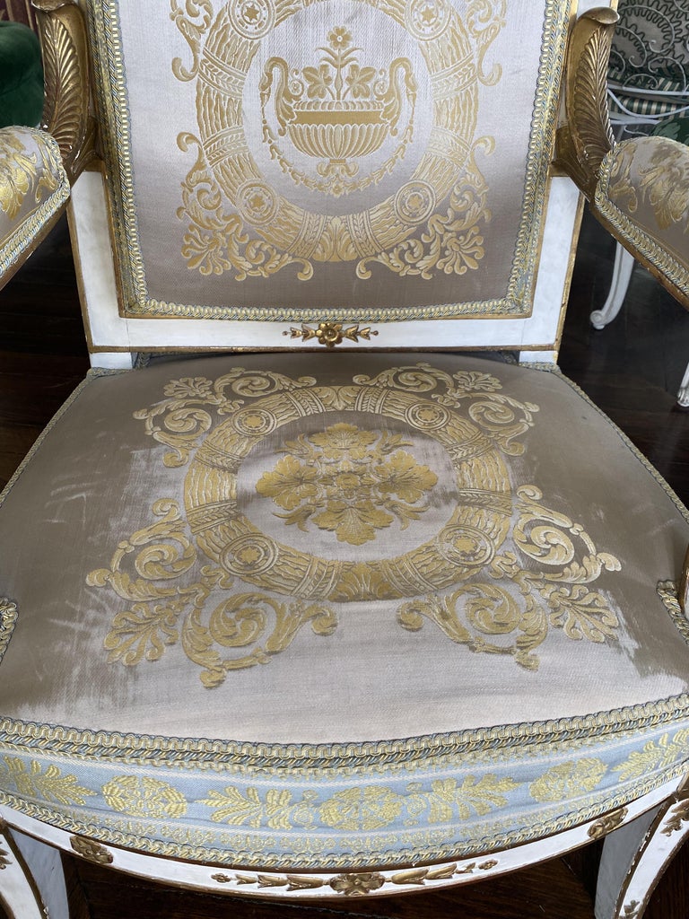 Rare Set of Jacob Frères Empire Chairs and Armchairs For Sale at 1stDibs