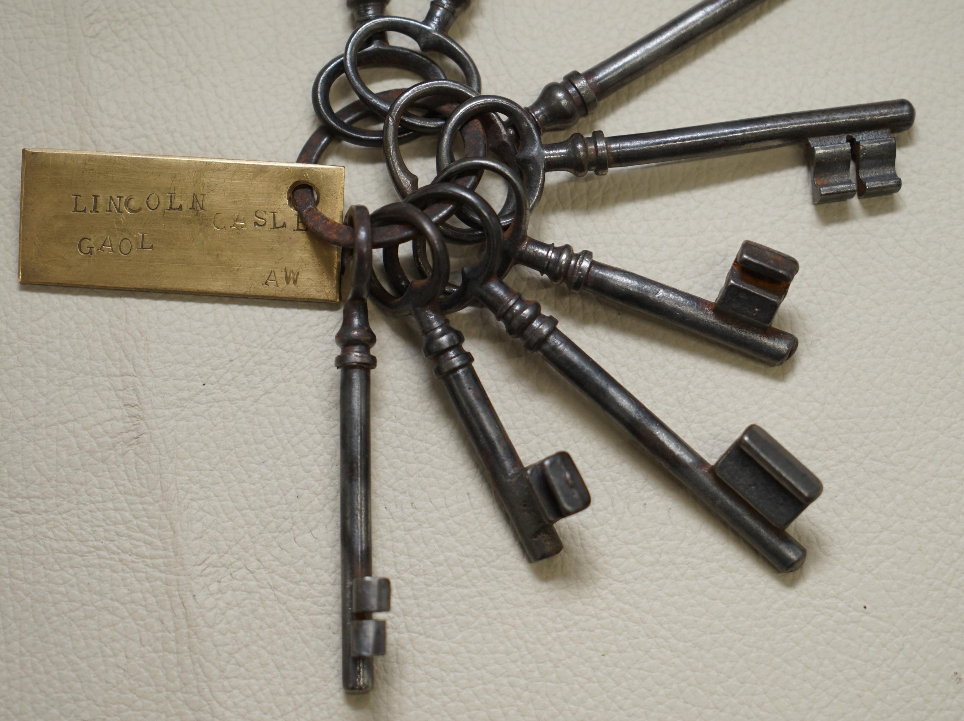 Rare Set of Original Antique Victorian Lincoln Castle Prison Keys ...
