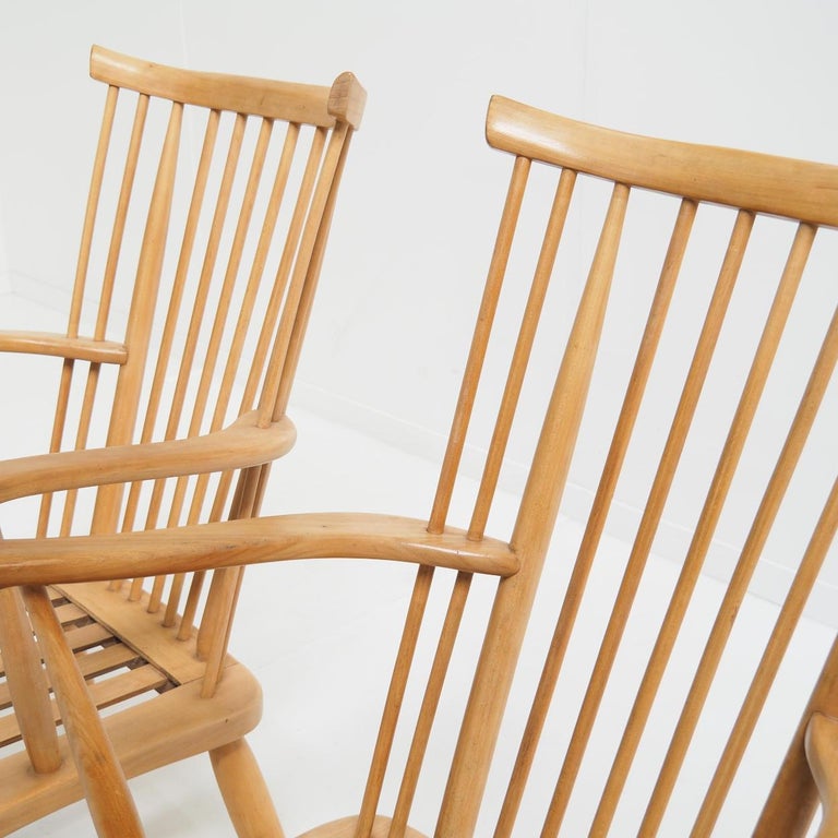 Rare Set of Shaker Styled Wingback Chairs For Sale at 1stDibs