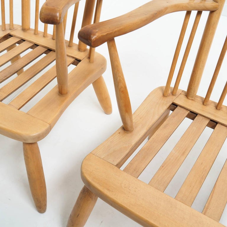 Rare Set of Shaker Styled Wingback Chairs For Sale at 1stDibs