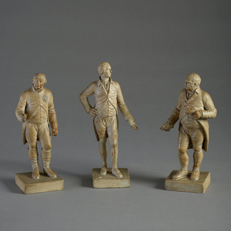 Rare Set of Three Regency Plaster Figures For Sale at 1stDibs