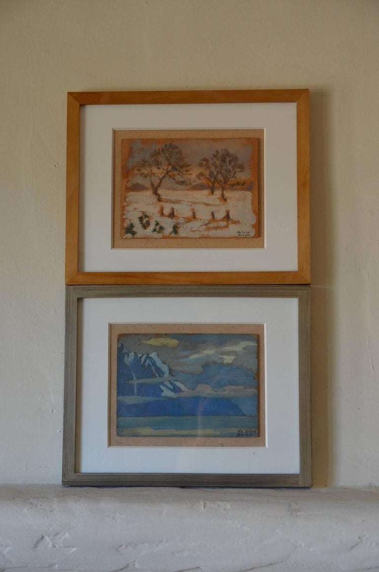 Rare Set of Two Framed Oil Paintings by Ivan da Silva Bruhns For Sale ...