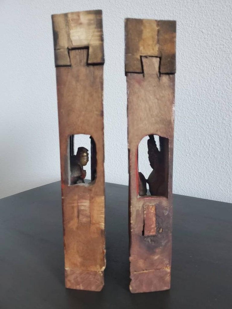 Rare Set of Two Qing Dynasty Chinese Architectural Temple Brackets For ...