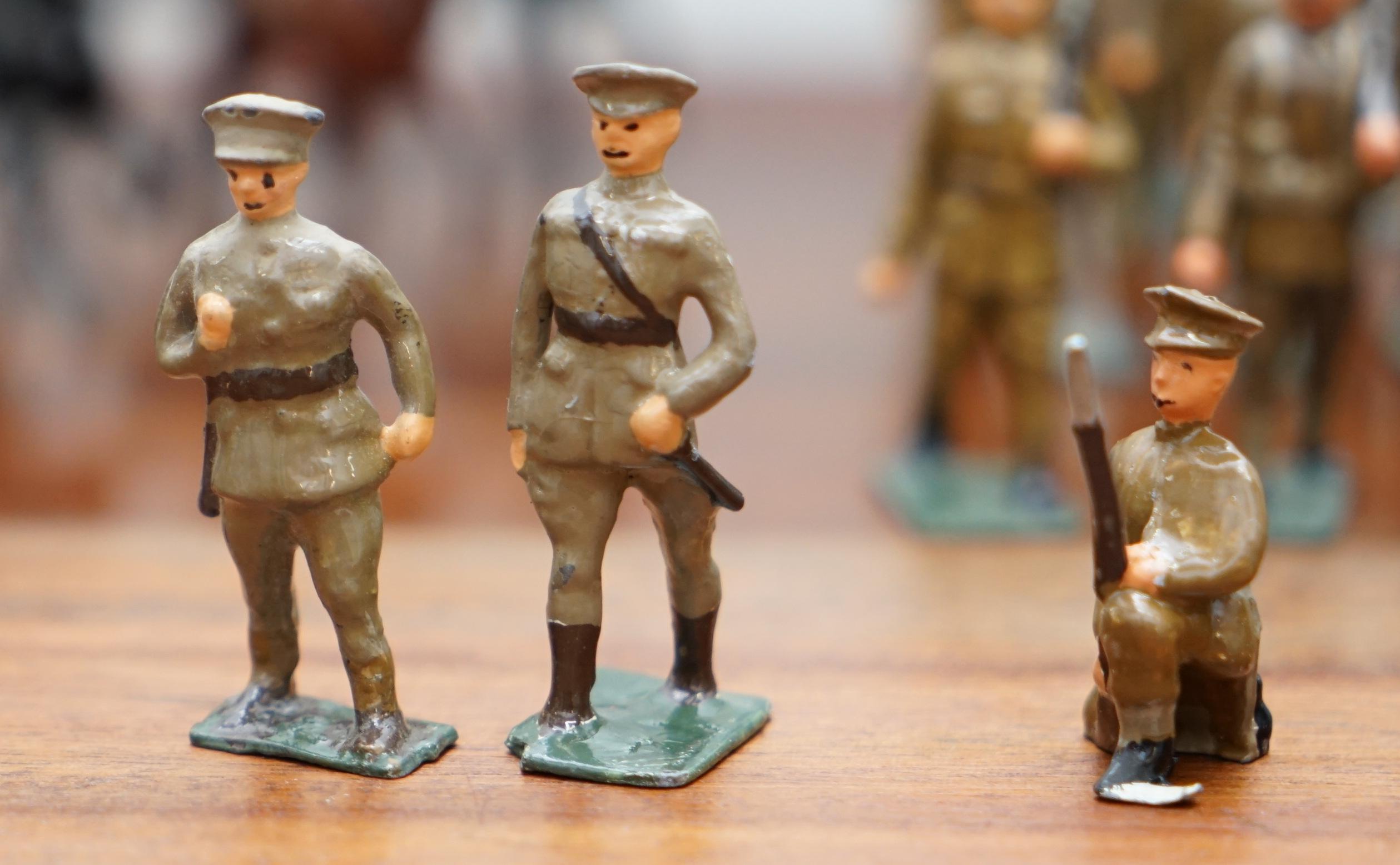 Rare Set of World War i Antique Toys Military Soldiers 52 Mixed Pieces ...